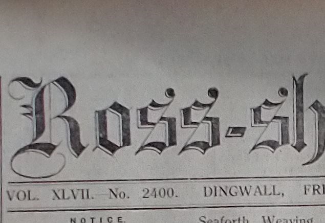 Reflections from Ross-shire – A dip into our old files from 100, 50 and ... Reflections from Ross-shire – A dip into our old files from 100, 50 and ...